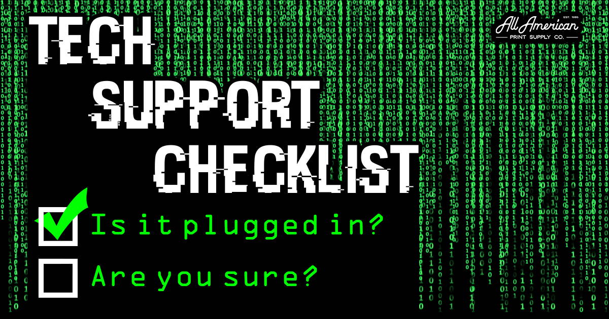 Tech Support Checklist