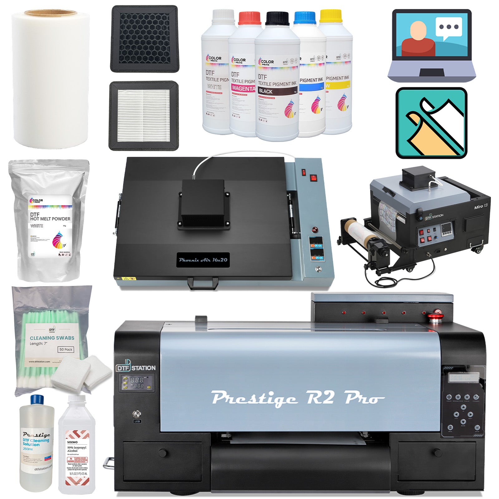 Prestige R2 Pro DTF Printer, Powder Shaker and Oven Bundle | AA Print ...